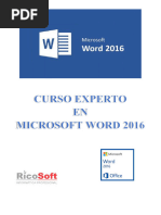 Manual de Microsoft Word 2016 | PDF | Microsoft Word | Informática