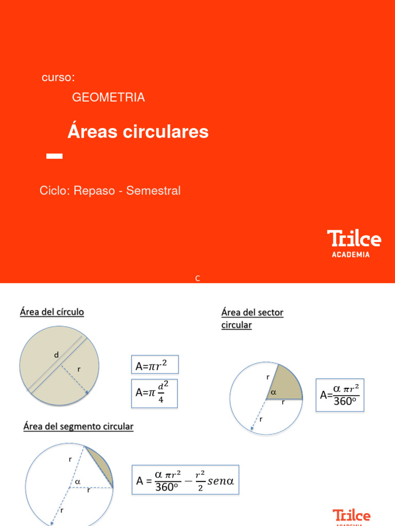 Áreas de Regiones Circulares | PDF