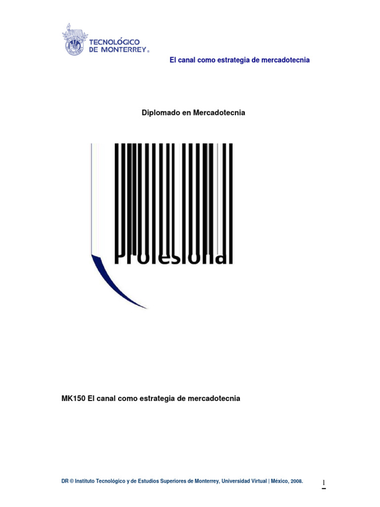 M4 T5 - El - Canal - Como - Estrategia - de - Mercadotecnia | PDF