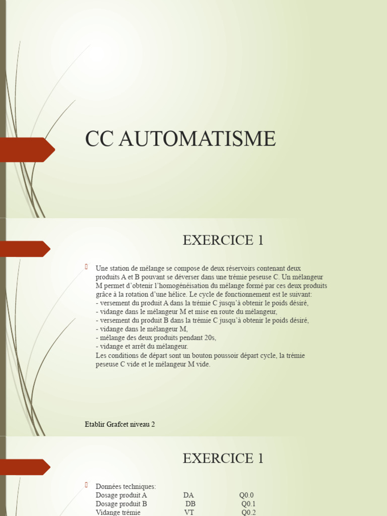 CC Automatisme | PDF