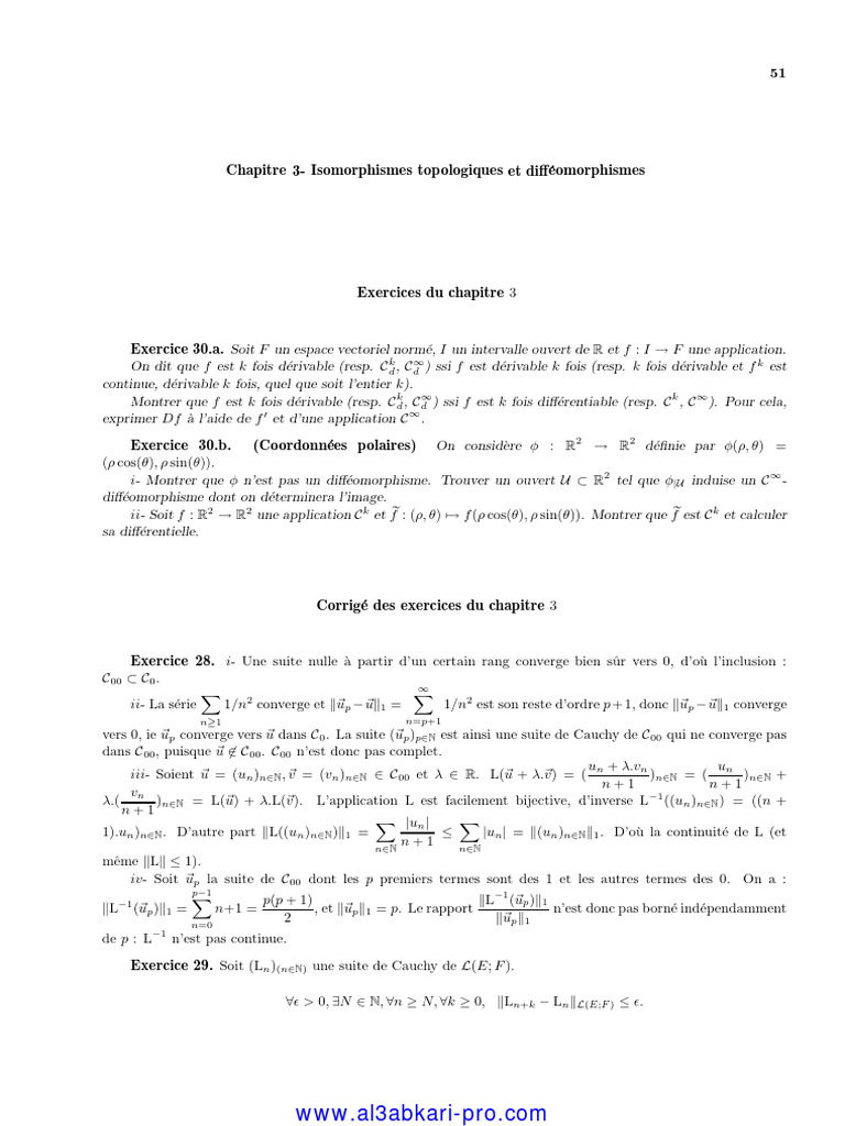 Série D'exercices Corrigés 4 Calcul Différentiel | PDF