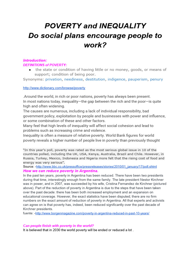 POVERTY and INEQUALITY | PDF