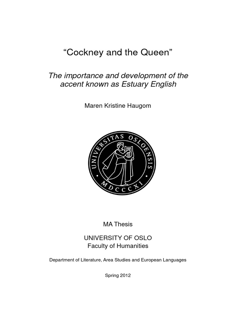 HAUGOM Cockney and The Queen | PDF | Foreign Language Studies | Art