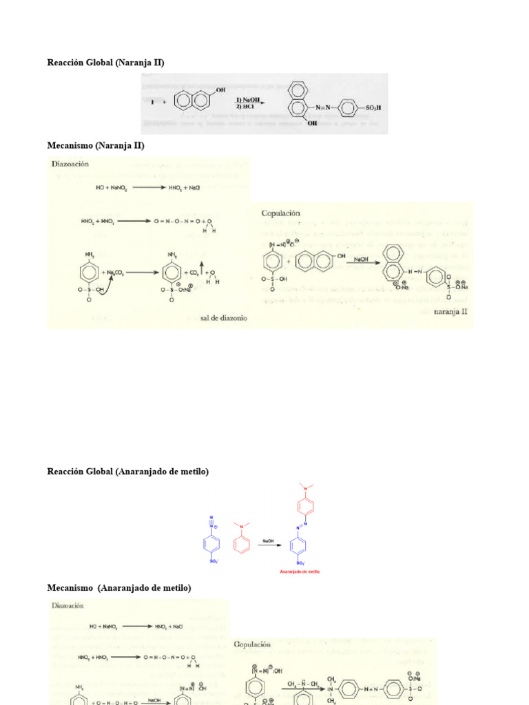 Matriz Naranja y Anaranjado de Metilo | PDF