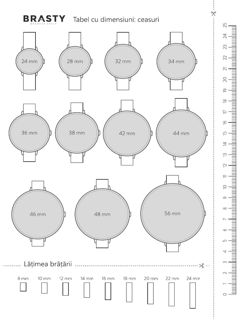 402 Tabel Cu Dimensiuni Ceasuri | PDF