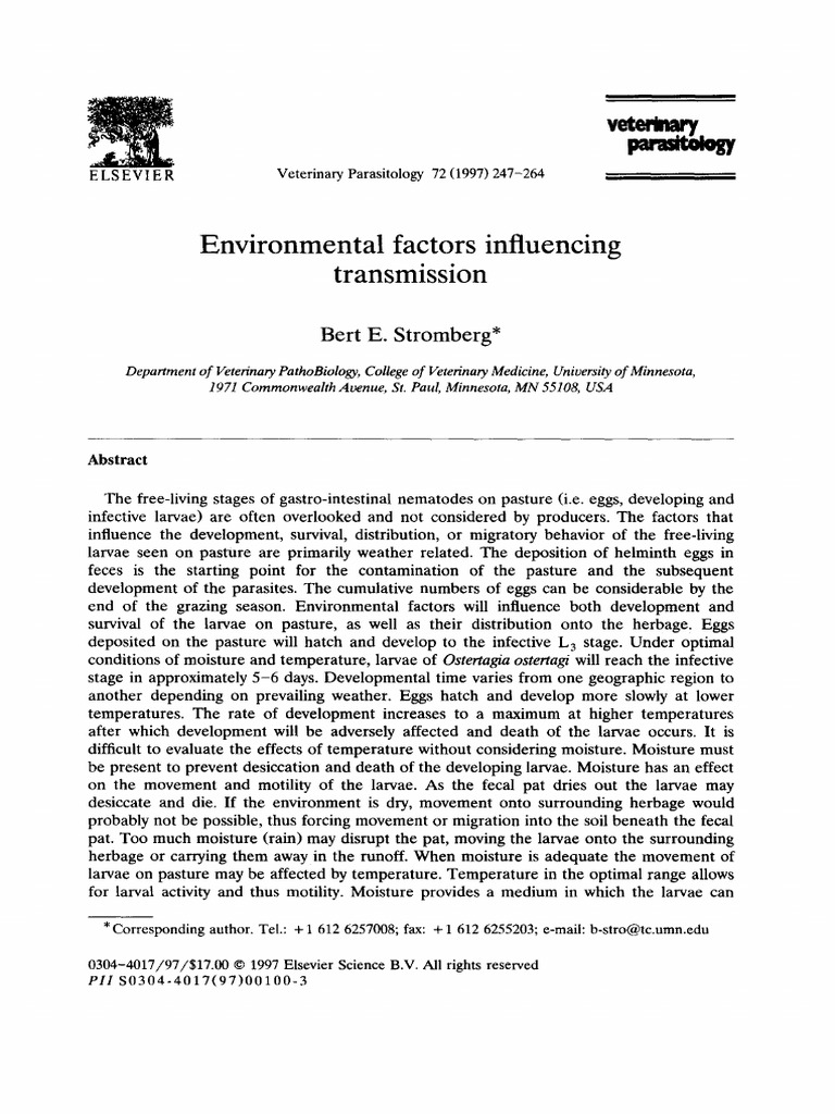 Environmental Factors Influencing Transm | PDF | Science & Mathematics