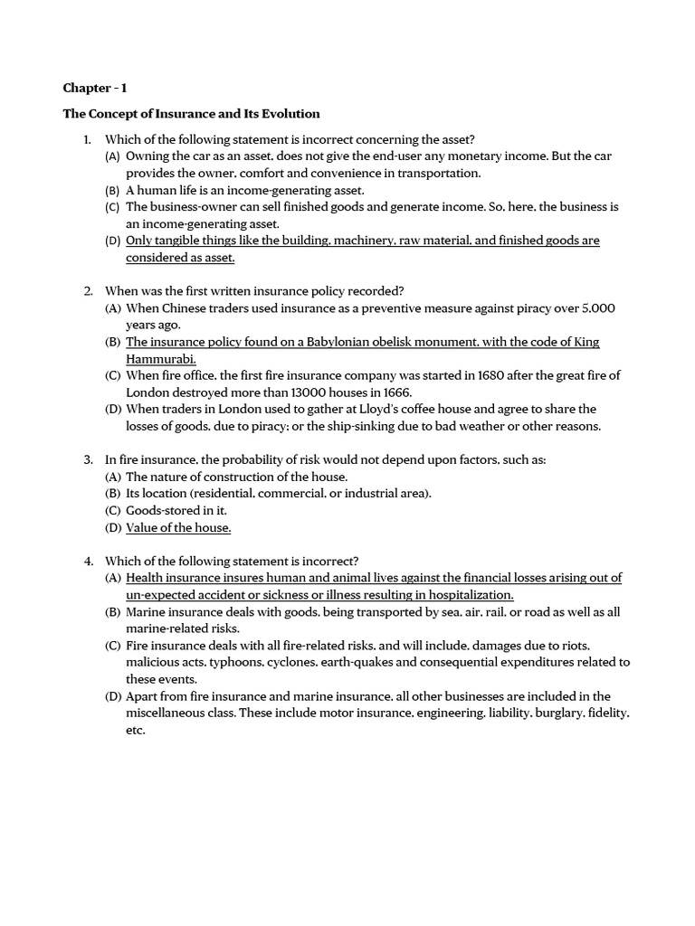 MIA Licensing Training Exam Questions With Answers | PDF | Business ...