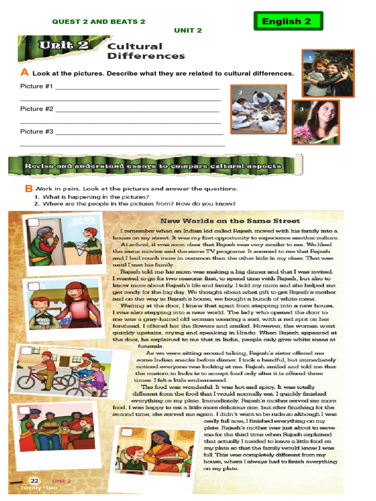 Unit 2 Cultural Differences | PDF