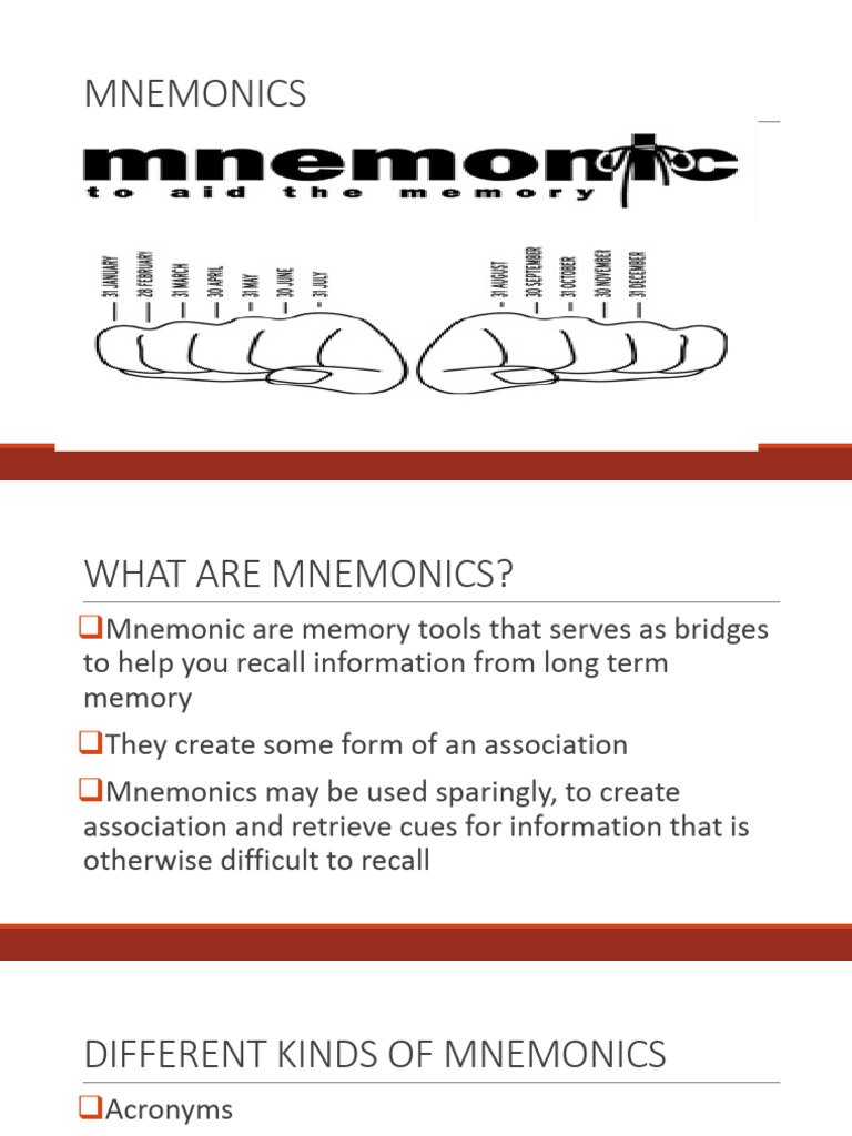MNEMONICS | PDF