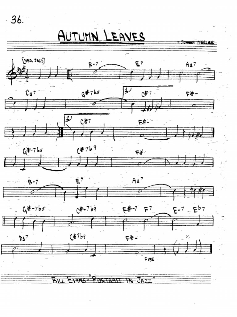 Autumn Leaves Pdf