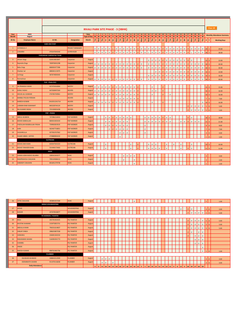 JULY, AUG, SEP Attendance Sheet 2 | PDF