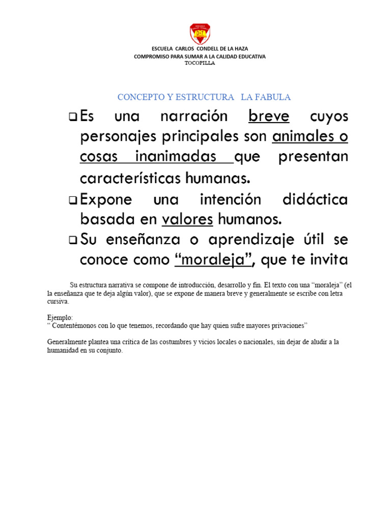 Estructura de La Fabula | PDF