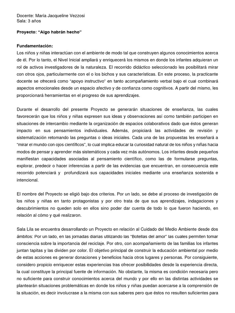 Proyecto Algo Habrán Hecho | PDF