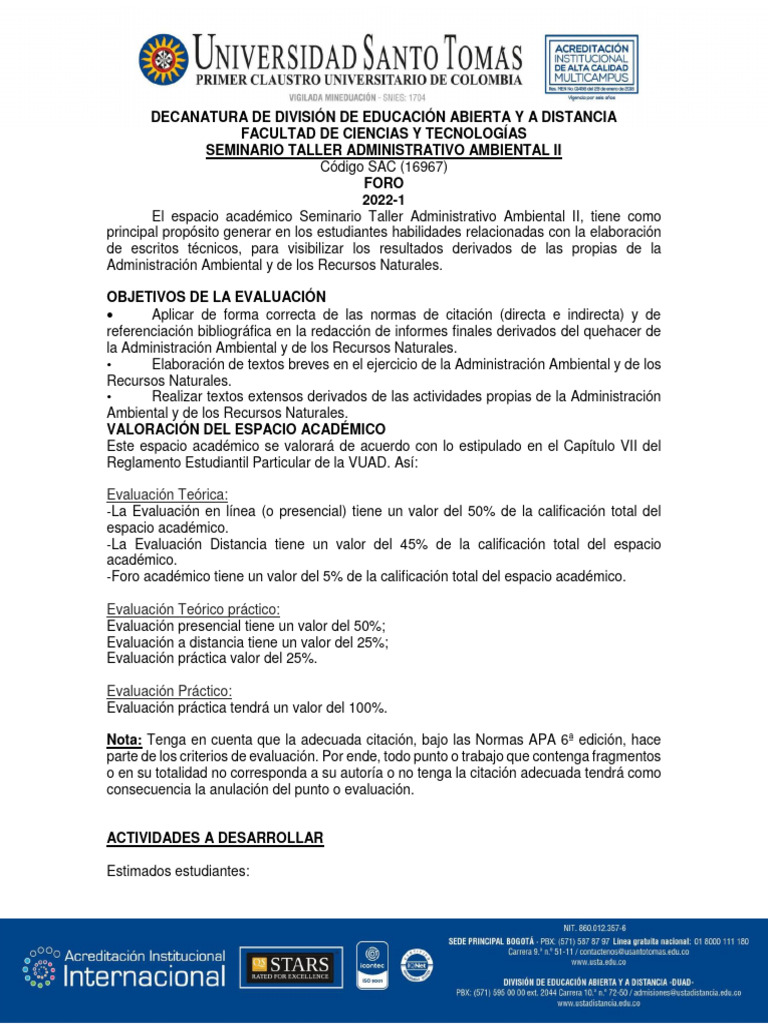 GA Foro STAdmAmb-II 1-0222 | PDF