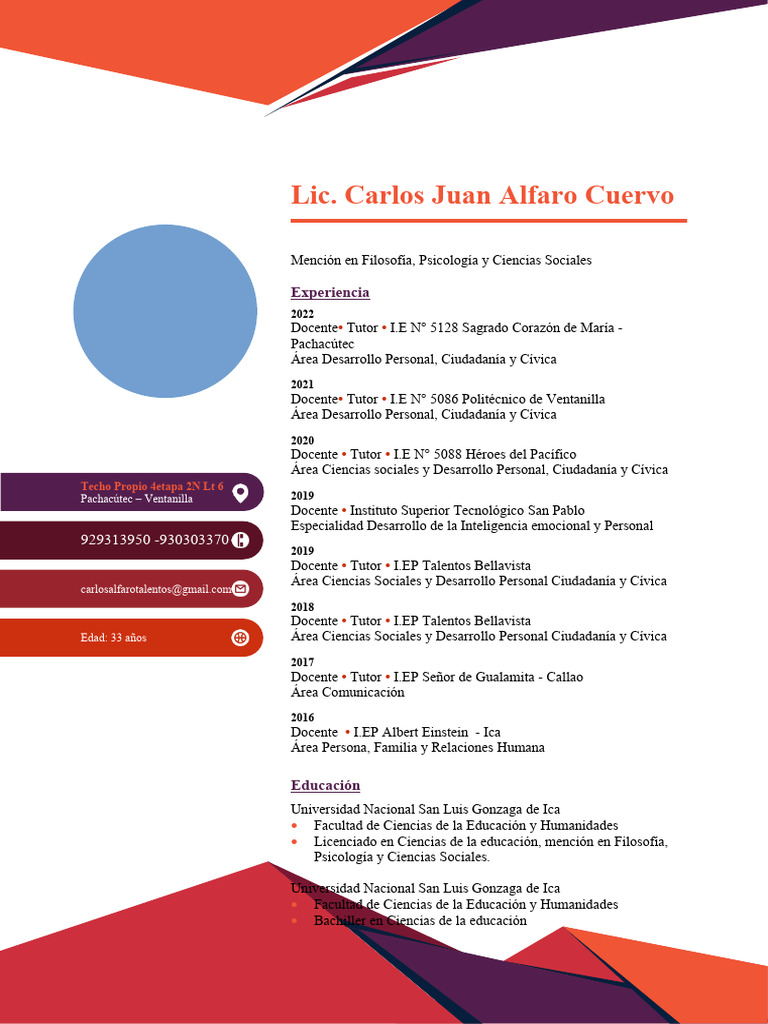 Curriculum Carlos 2022 | PDF
