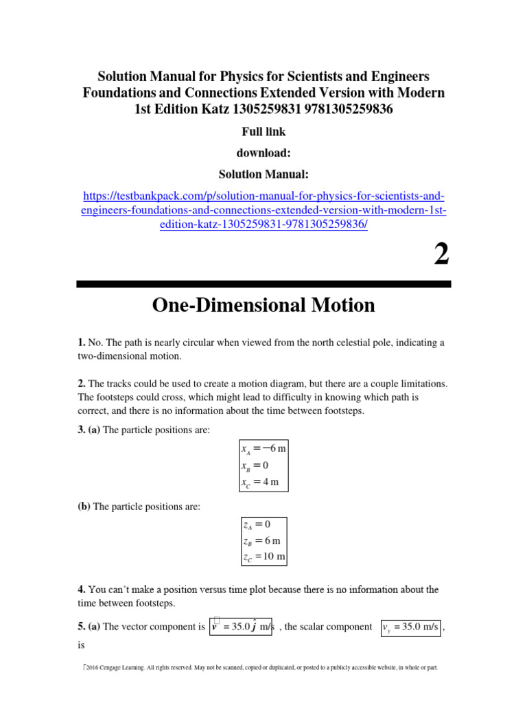 One-Dimensional Motion | PDF | Euclidean Vector | Speed