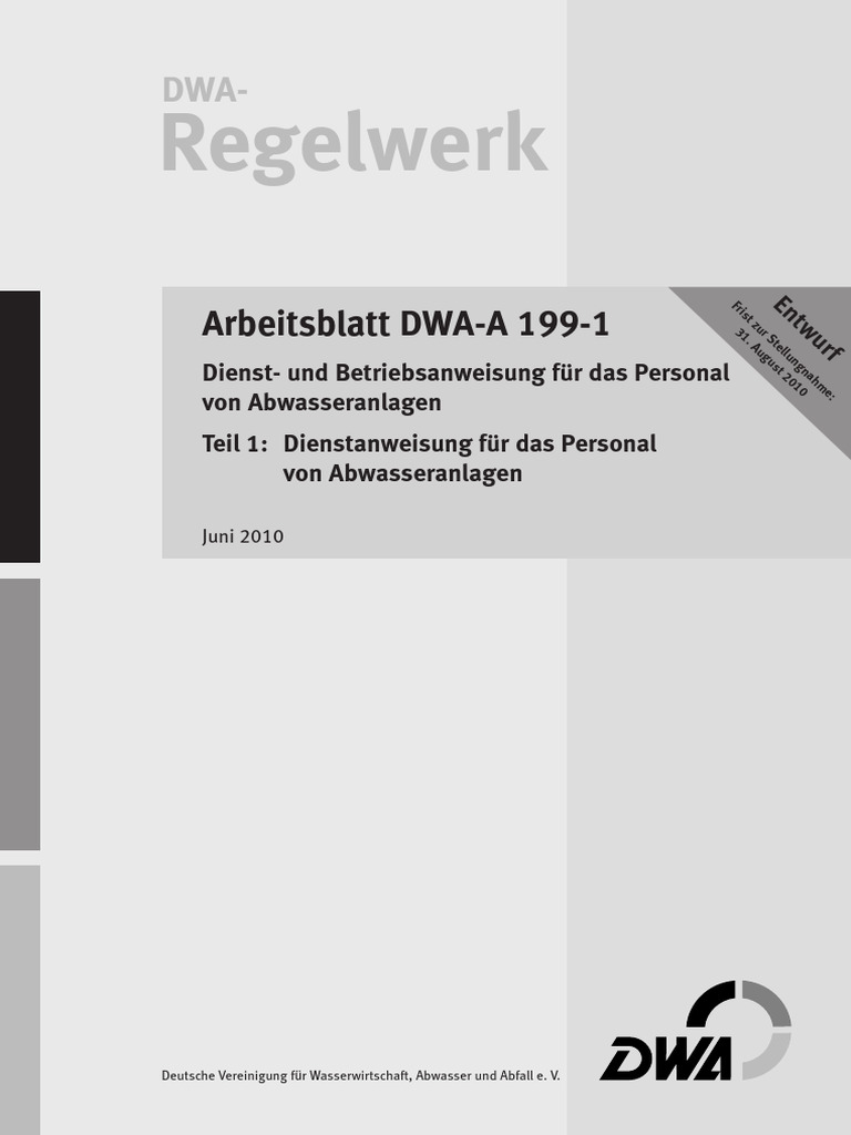 DWA-A 199-1 Entwurf - Juni 2010 | PDF