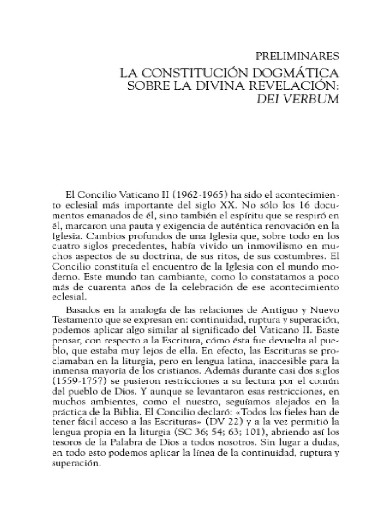 Explicacion Dei Verbum | PDF