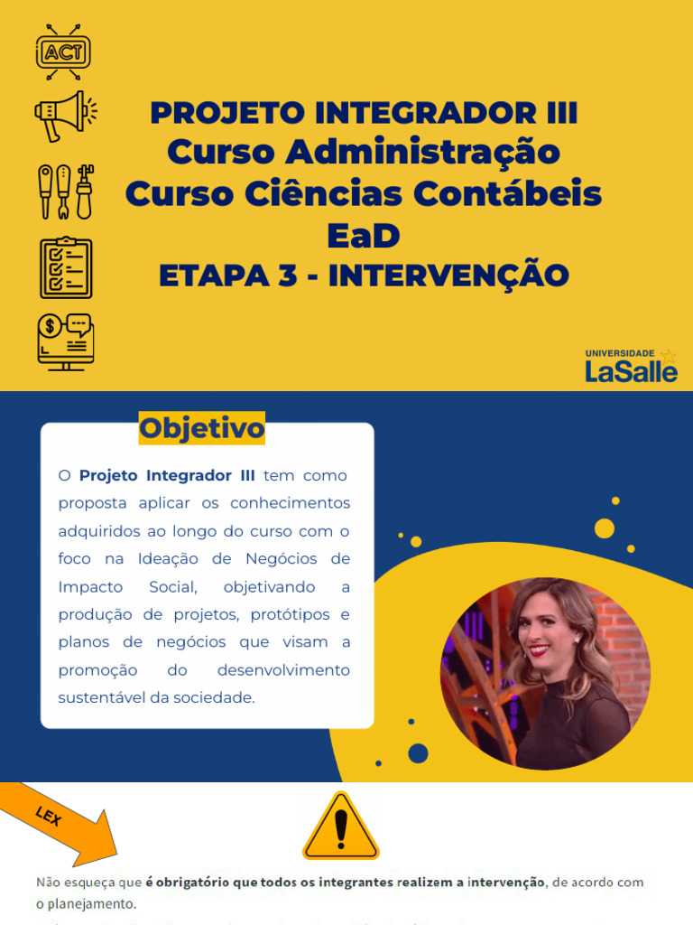 Projeto Integrador III EAD(ADM_CC) - Etapa 3 - Intervenção (3) | PDF ...