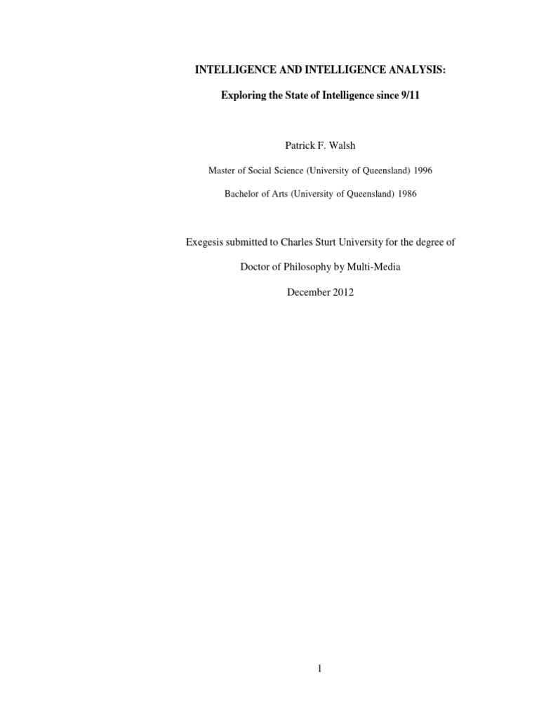 Post-9/11 Intelligence Analysis Insights | PDF | Computers | Science ...