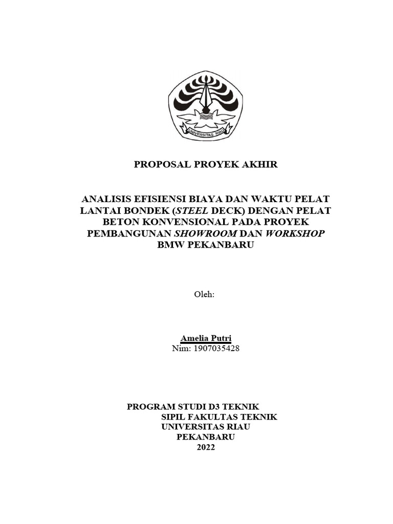 Proposal Proyek Akhir Amelia Putri (1) NNNNN | PDF | Teknologi & Rekayasa