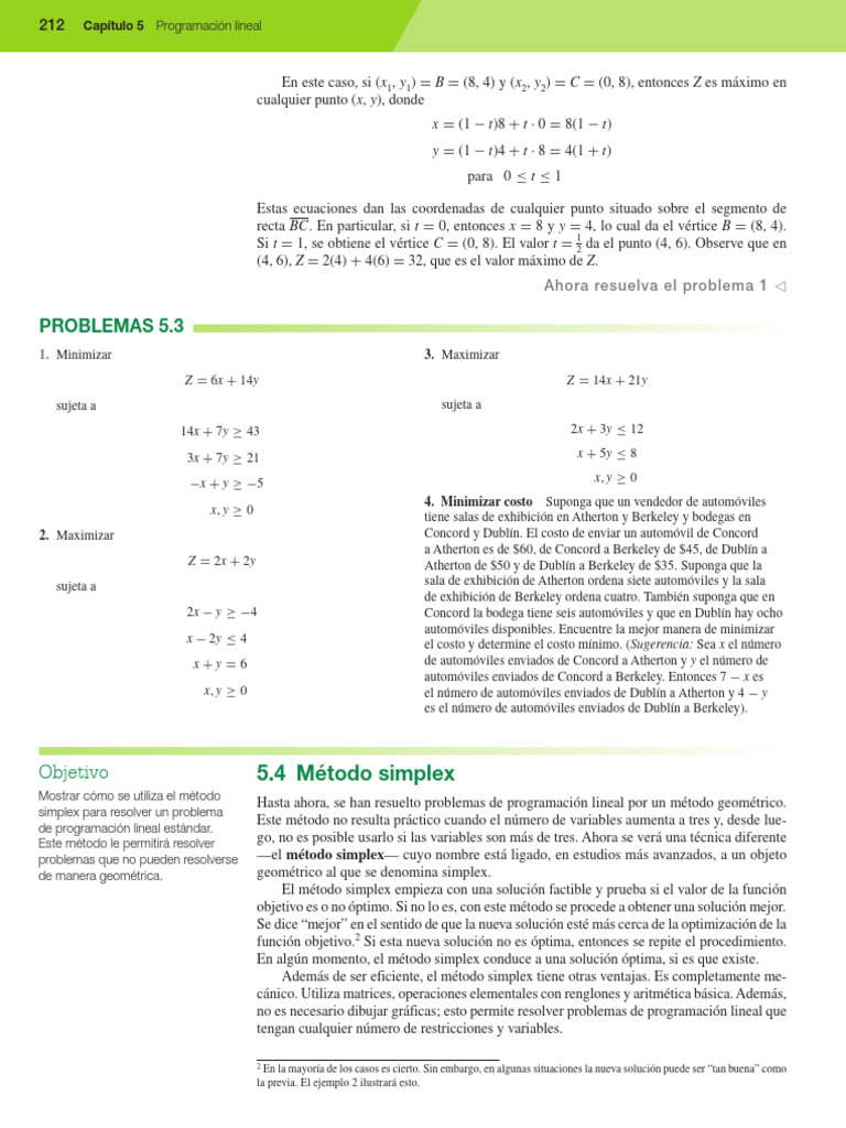 Secc 5.4 - Haeussler Método Simplex | PDF