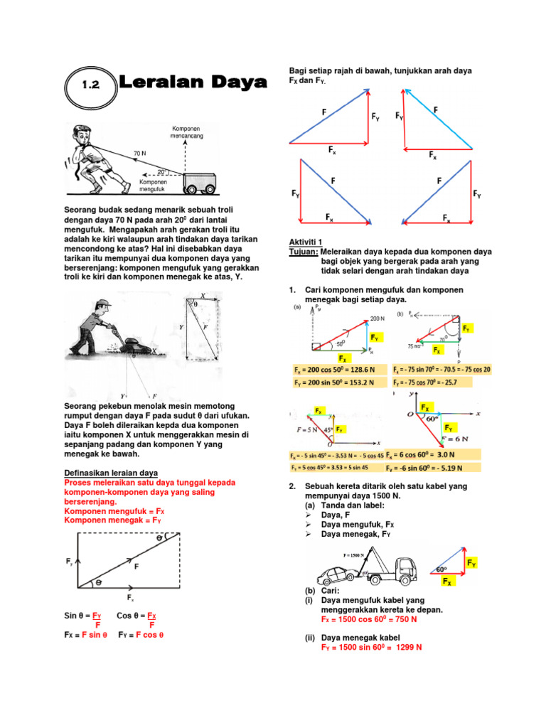 Leraian Daya dan Aplikasinya dalam Gerakan Objek | PDF