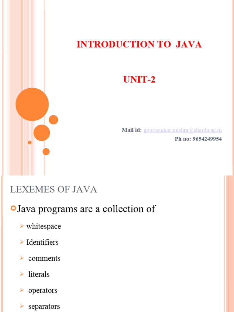 Java UNIT 2 | PDF