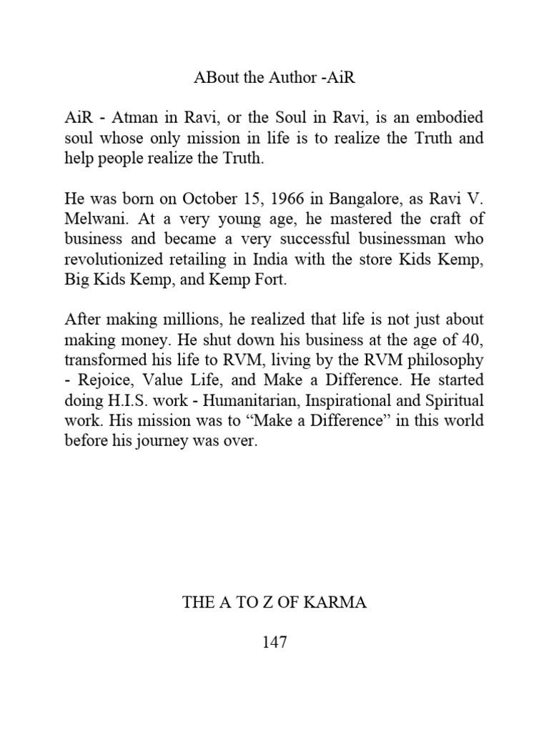 The A To Z of Karma | PDF