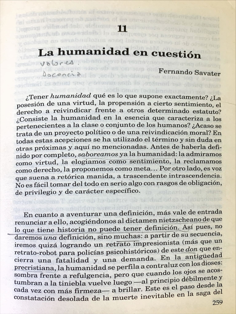 La Humanidad en Cuestión | PDF