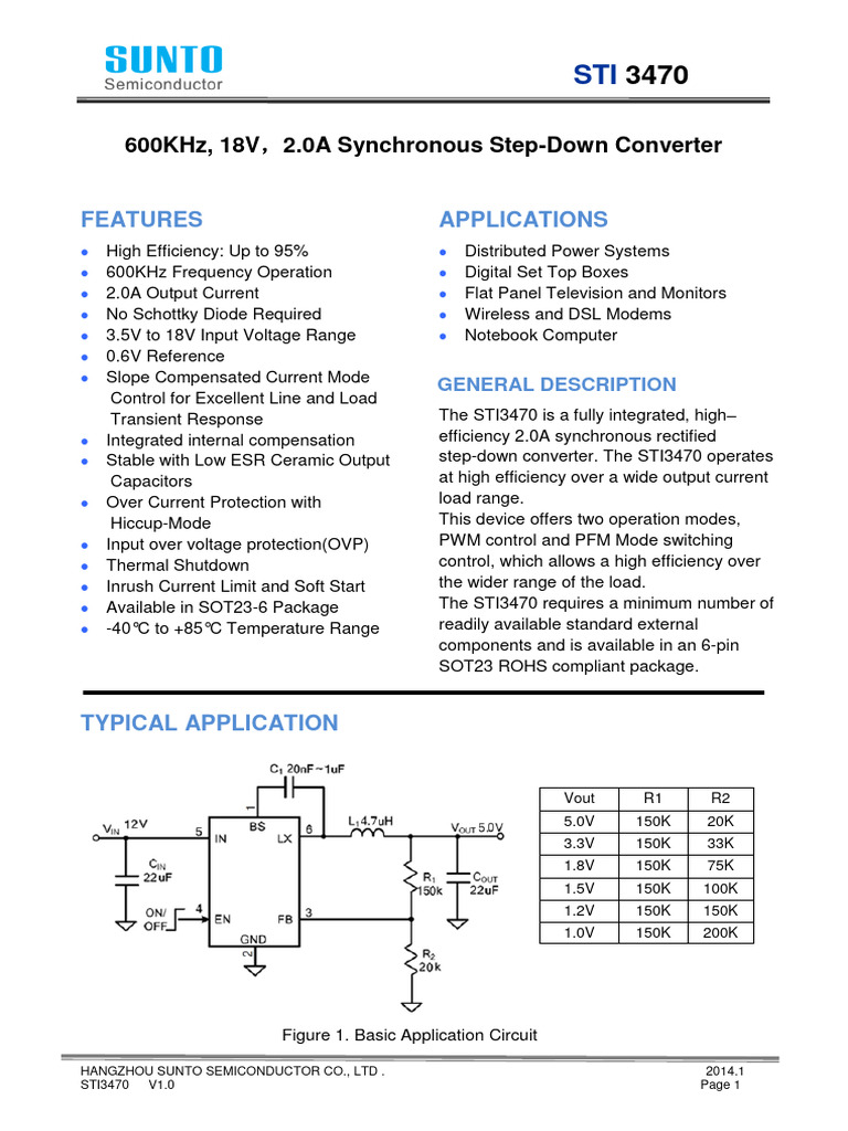 s47b Sti3470 Sot23-6 156 | PDF