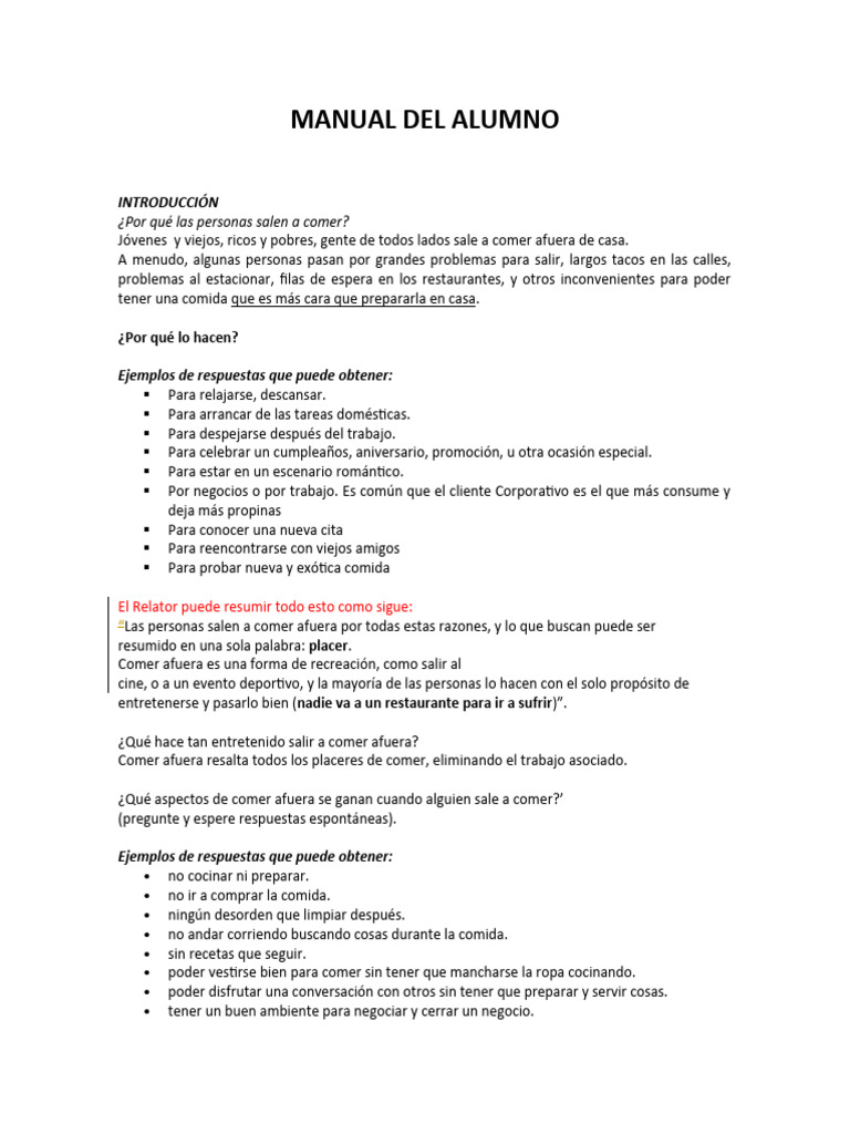 Manual Del Alumno | PDF