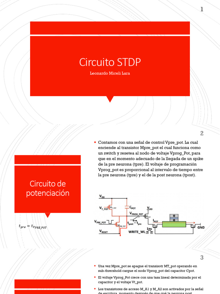 Circuito STDP | PDF | Métodos y materiales de enseñanza | Ciencia y matemáticas