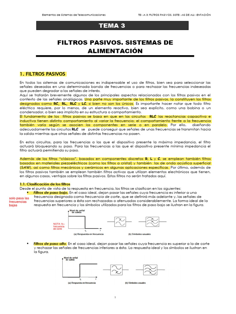 Tema3 Filtros 20-21 | PDF