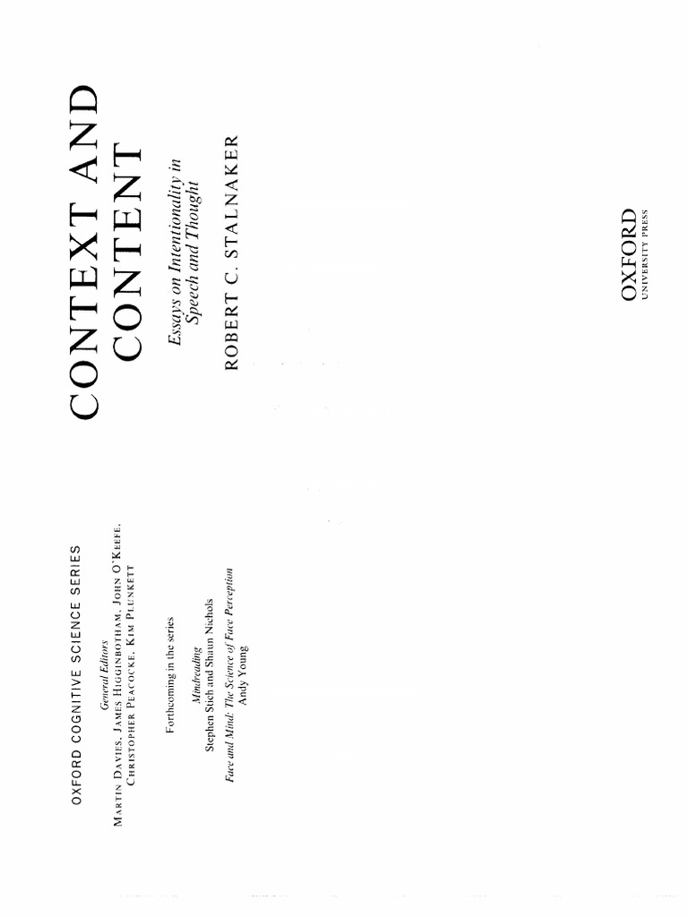 Stalnaker Context | PDF