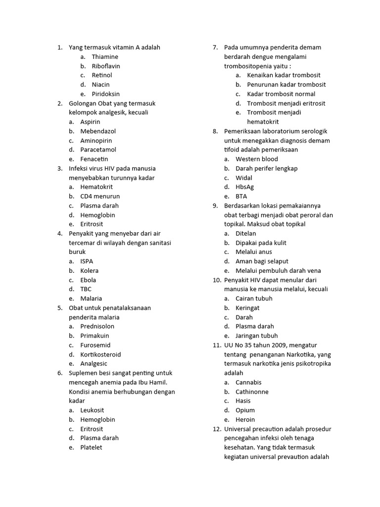 SOAL Latihan TKB | PDF | Sains & Matematika
