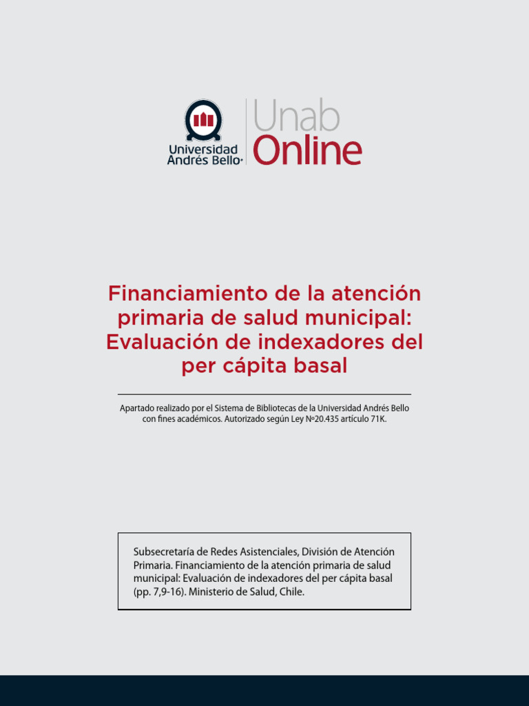Financiamiento APS | PDF