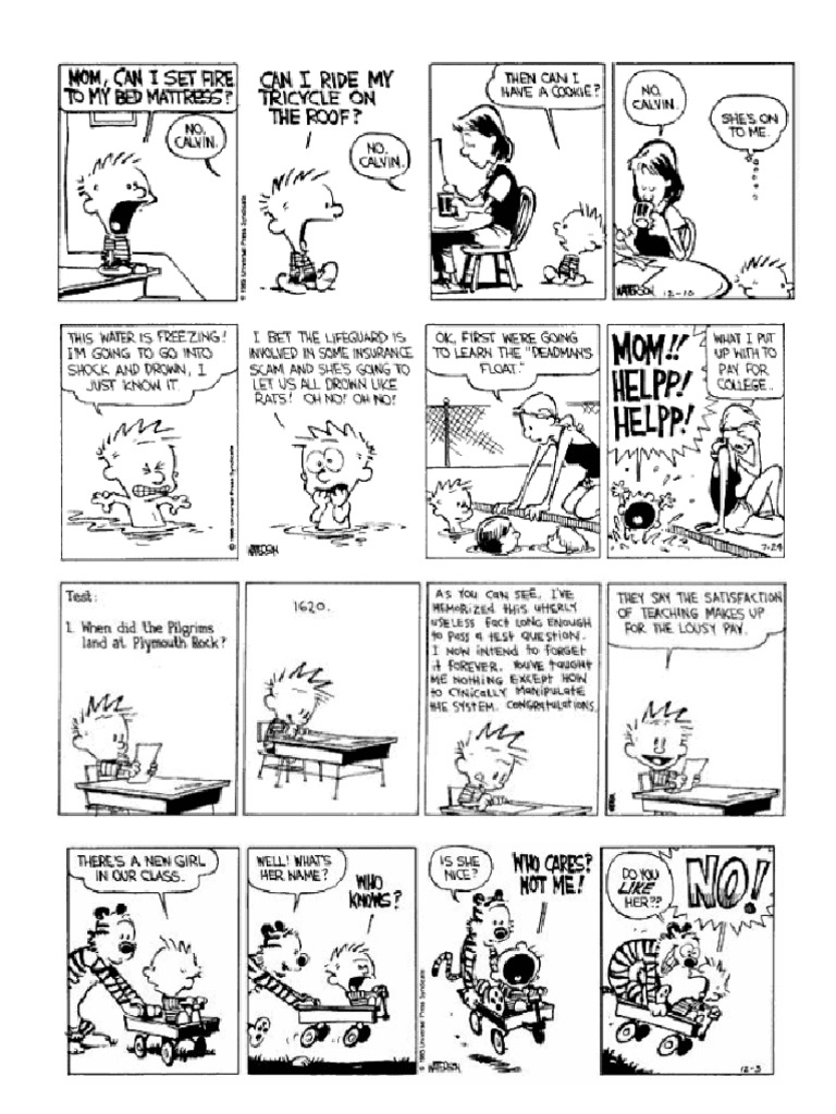 Calvin and Hobbes Templates | PDF