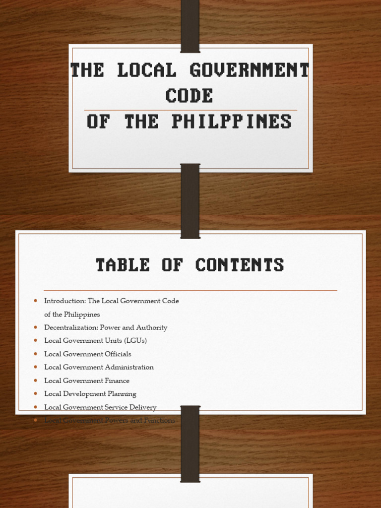 Local Gov Code Imbang Lopes PPT | PDF | Social Science | Politics