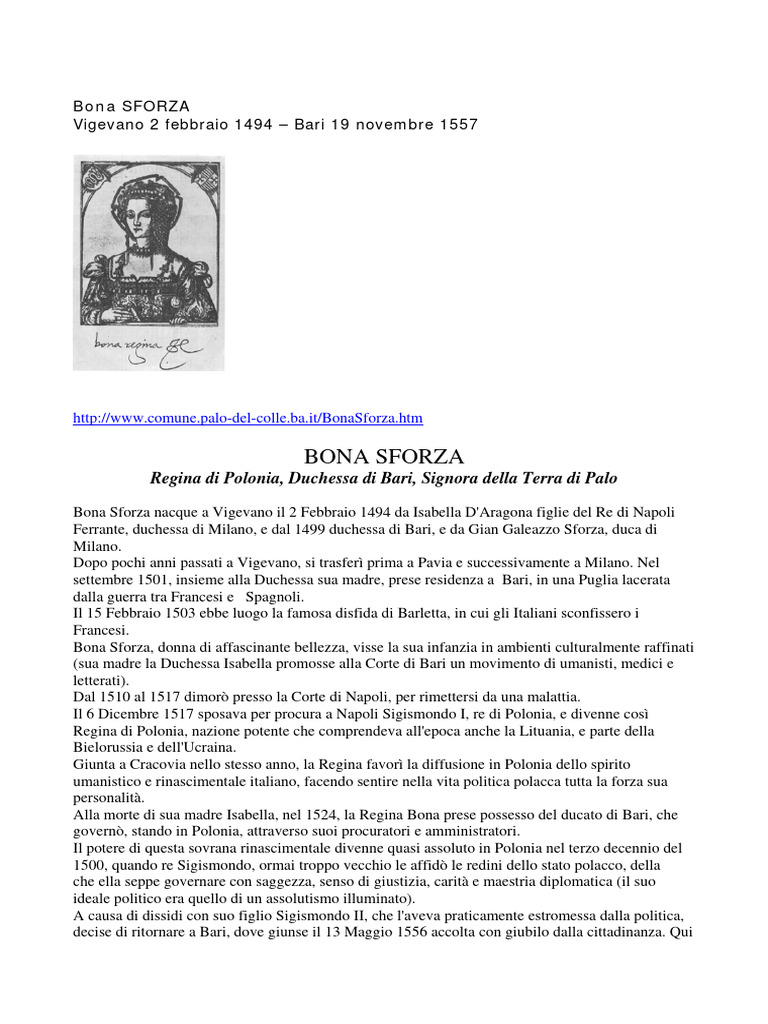 Bona SFORZA | PDF
