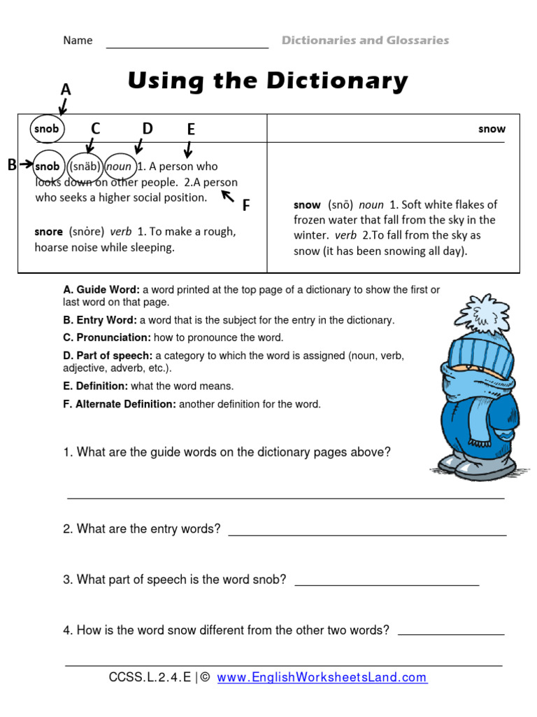 Parts of The Dictionary | PDF | Language Arts & Discipline | Science ...