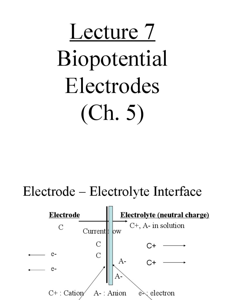 Biopotential Electrodes and Their Properties | PDF | Redox | Electric Current