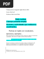 Worksheet - Mi Rutina Diaria | PDF | Verbo