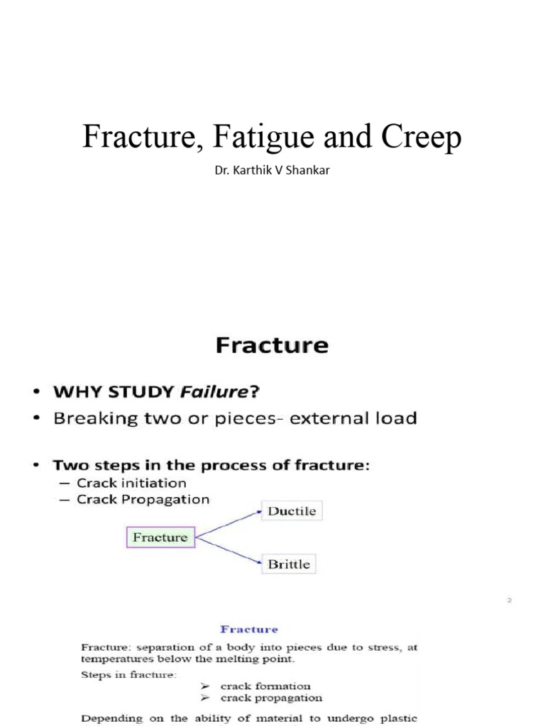 Fracture, Fatigue and Creep | PDF