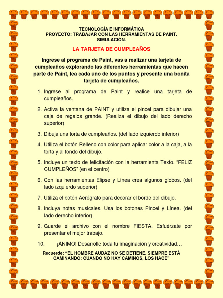 Paint Ejercicio I 6 Grado | PDF