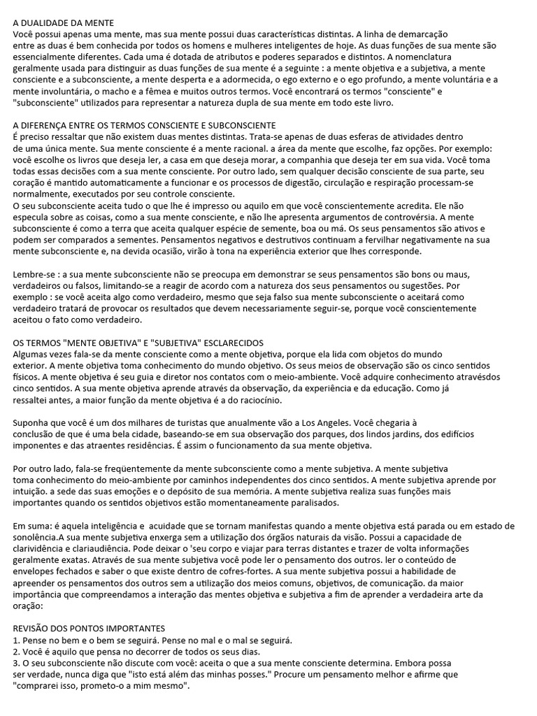 A Dualidade Da Mente | PDF