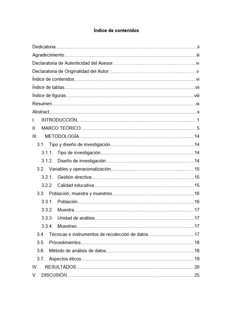 Plantilla de Indice | PDF