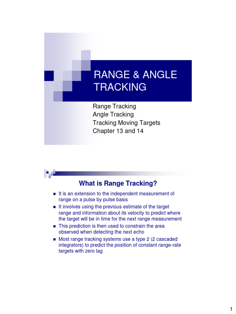 11 - Range & Angle Tracking 2019 | PDF 11 - Range & Angle Tracking 2019 | PDF