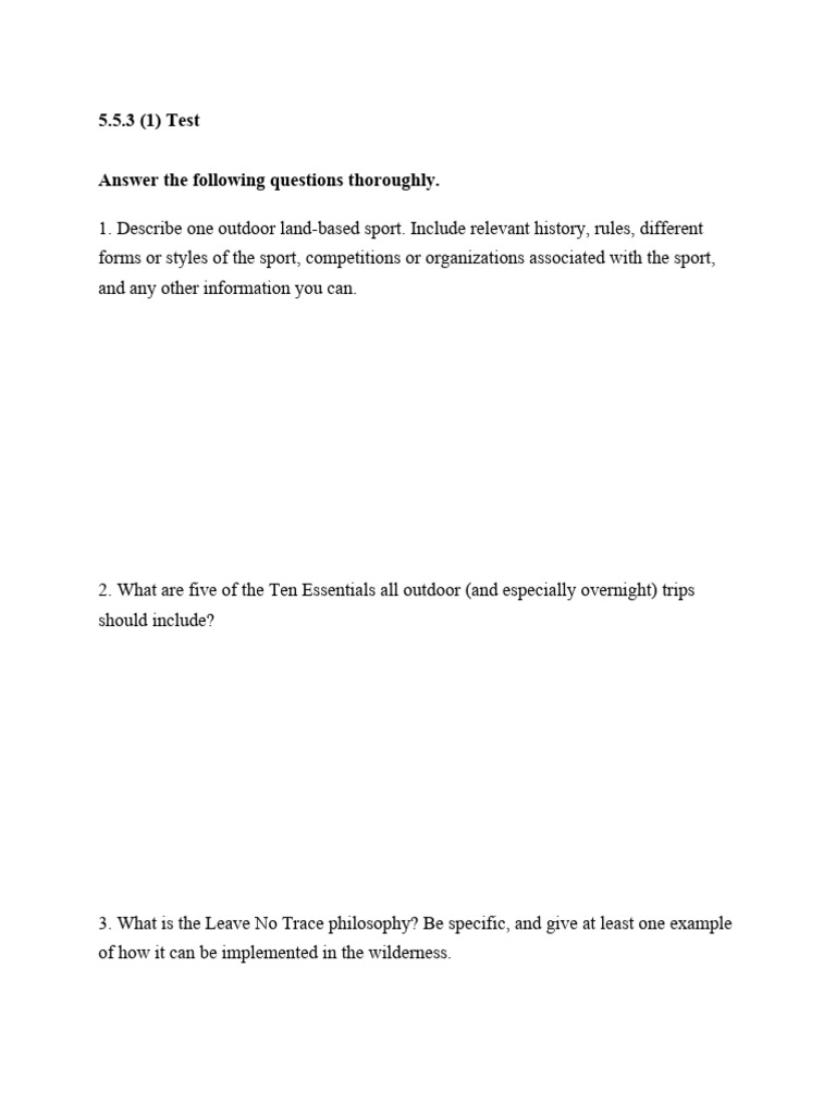 Outdoor Sports and Fitness Essentials Guide | PDF | Career & Growth ...