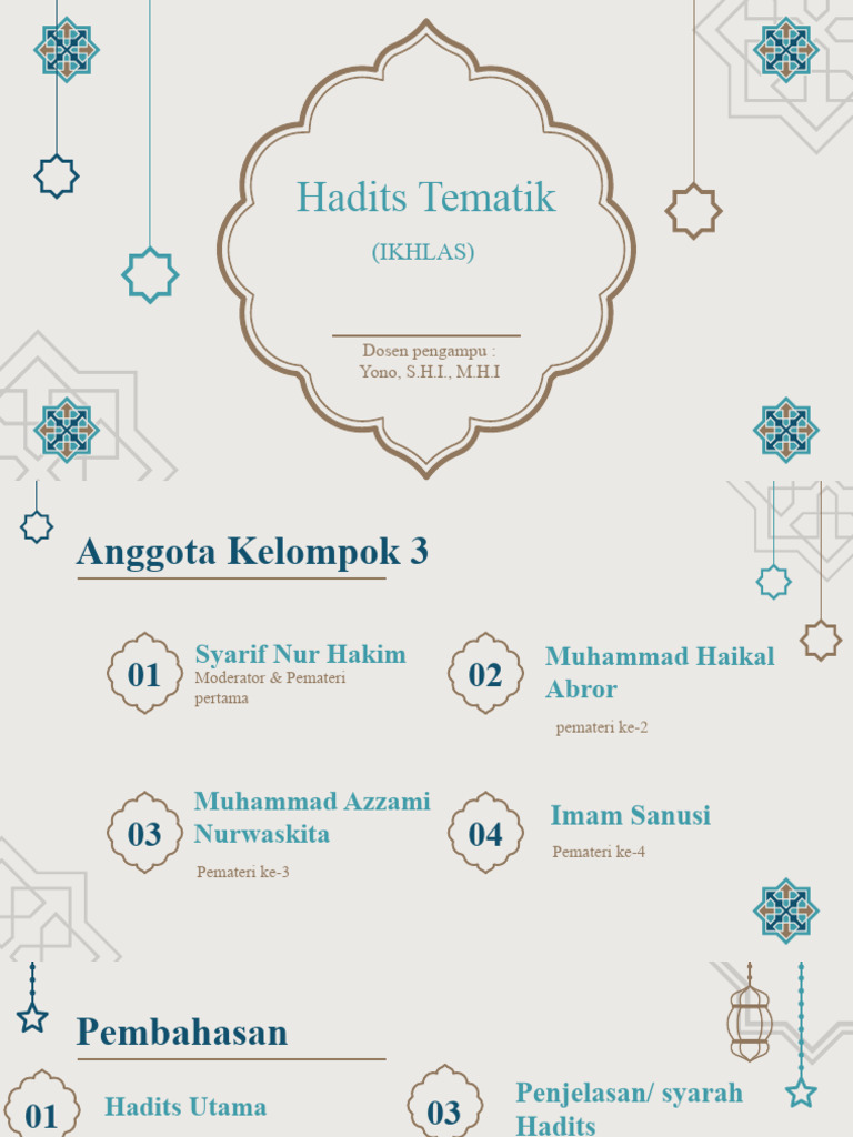 Hadits Tentang Ikhlas dan Kualitasnya | PDF | Agama & Spiritualitas